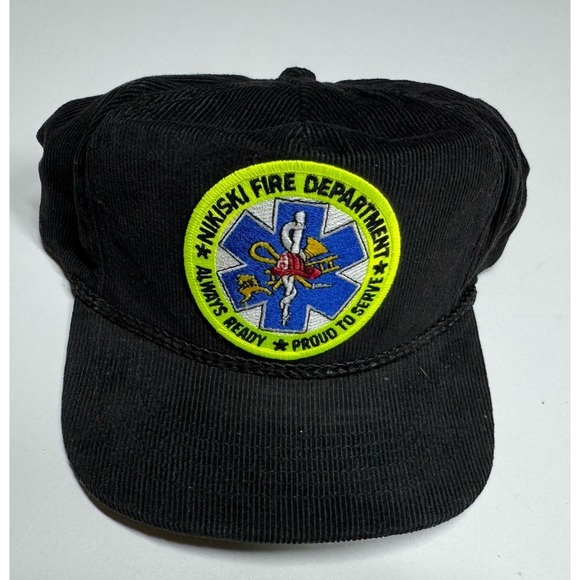 Vintage | Accessories | Vintage Nikiski Alaska Fire Dept Corduroy Black ...